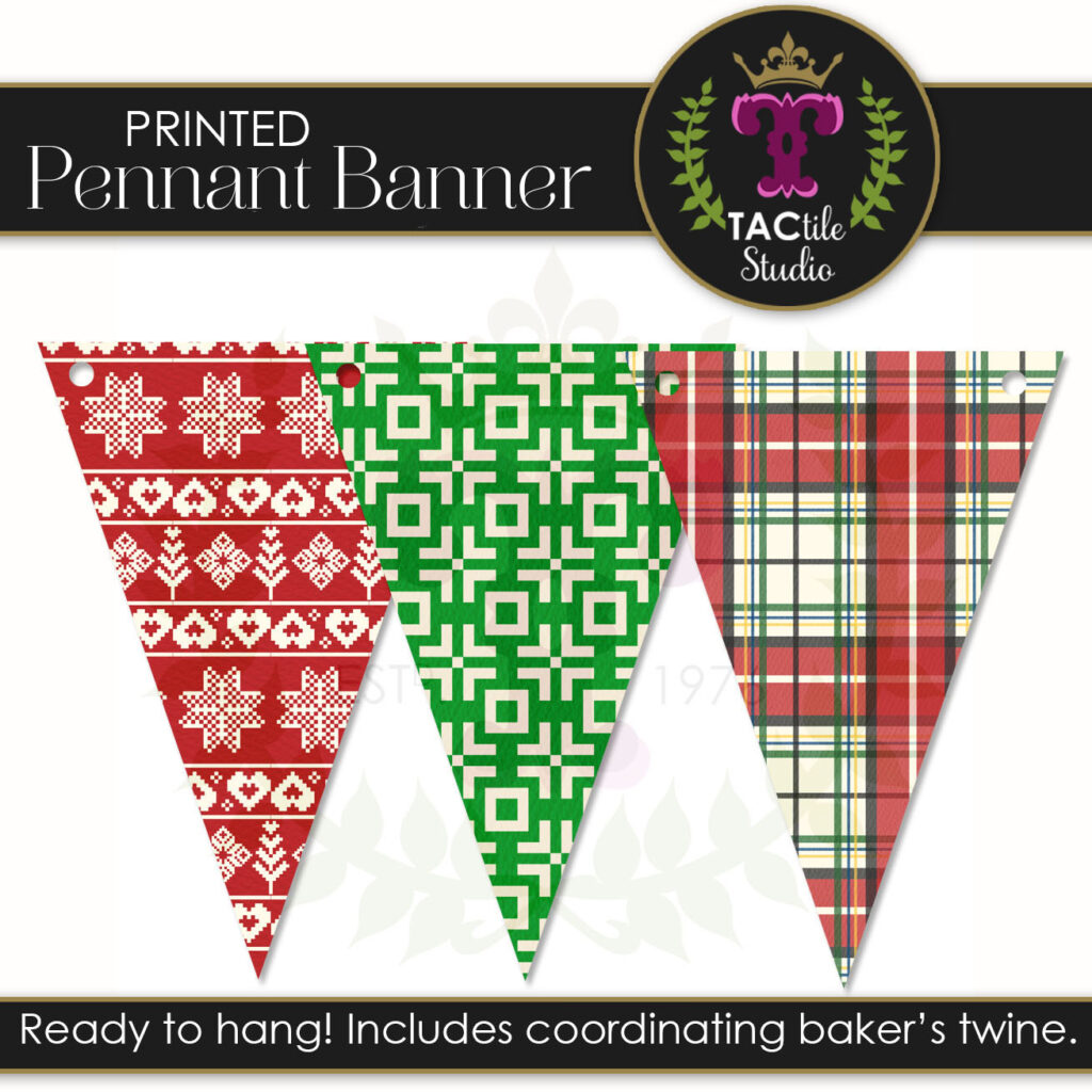 Christmas Themed Pennant Banner – TACtile Studio, Inc.